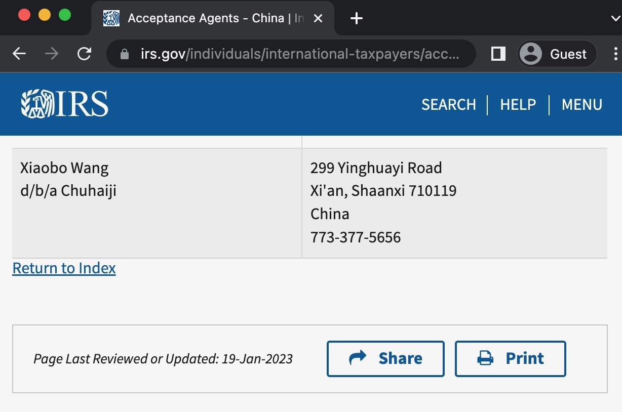 2025 年 | 人在中国如何申请 ITIN 号码？ - CAAITIN